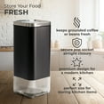 Kaffe Airtight Coffee Canister, Sealed Storage for Grounds, 16oz Glass ...