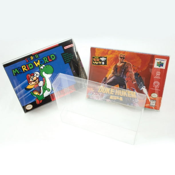 Super Nintendo SNES N64 Plastic Box Protector Cases Clear .35mm Thick ...