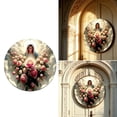 AOOOWER Wooden Round Door Sign with Angel Reading Book Design Wall ...