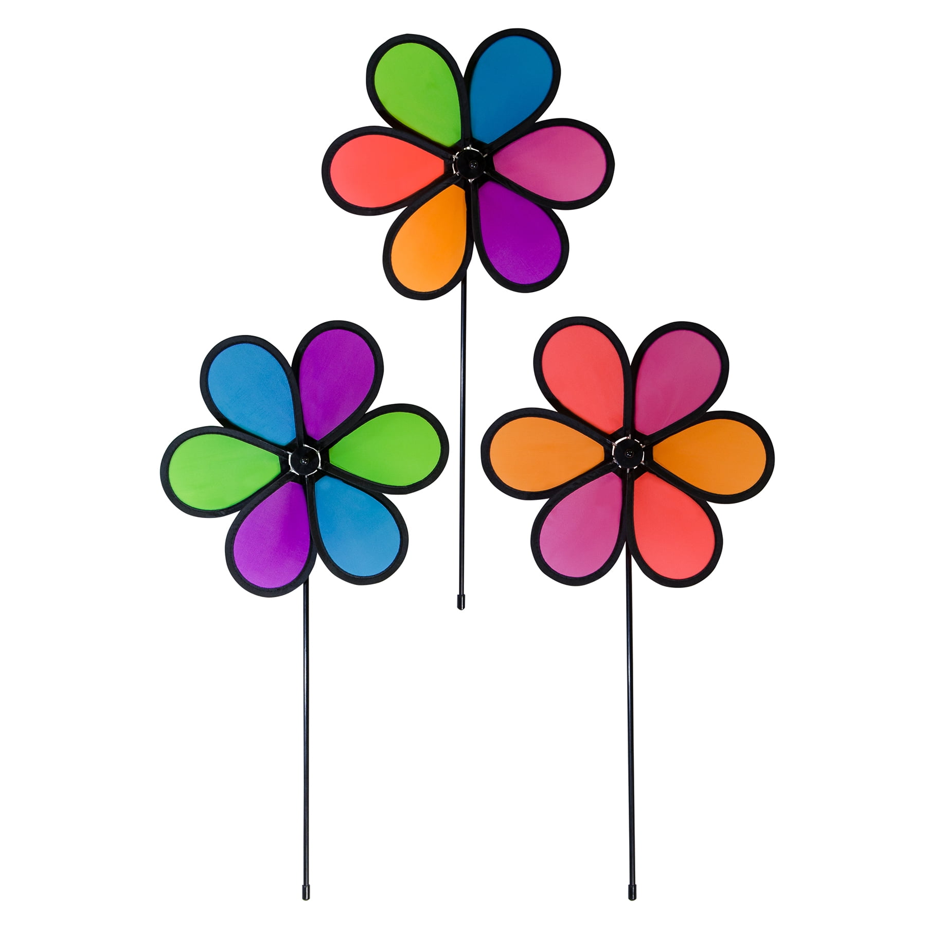 In the Breeze 2735 — 6-Petal Flower Spinner, 10-Inch Neon Fusion Flower ...