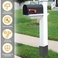 Ghojet 3.3-6 Inch, Steel Rustproof Protector Wood Mailbox Post Base ...