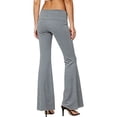 Bovxnpu Women's Straight Leg Pants Fold Over Waist Stripe Flare Casual ...