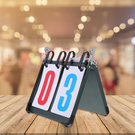 2 Digital Portable Table Top Scoreboard, Easy Flip Score Keeper for ...