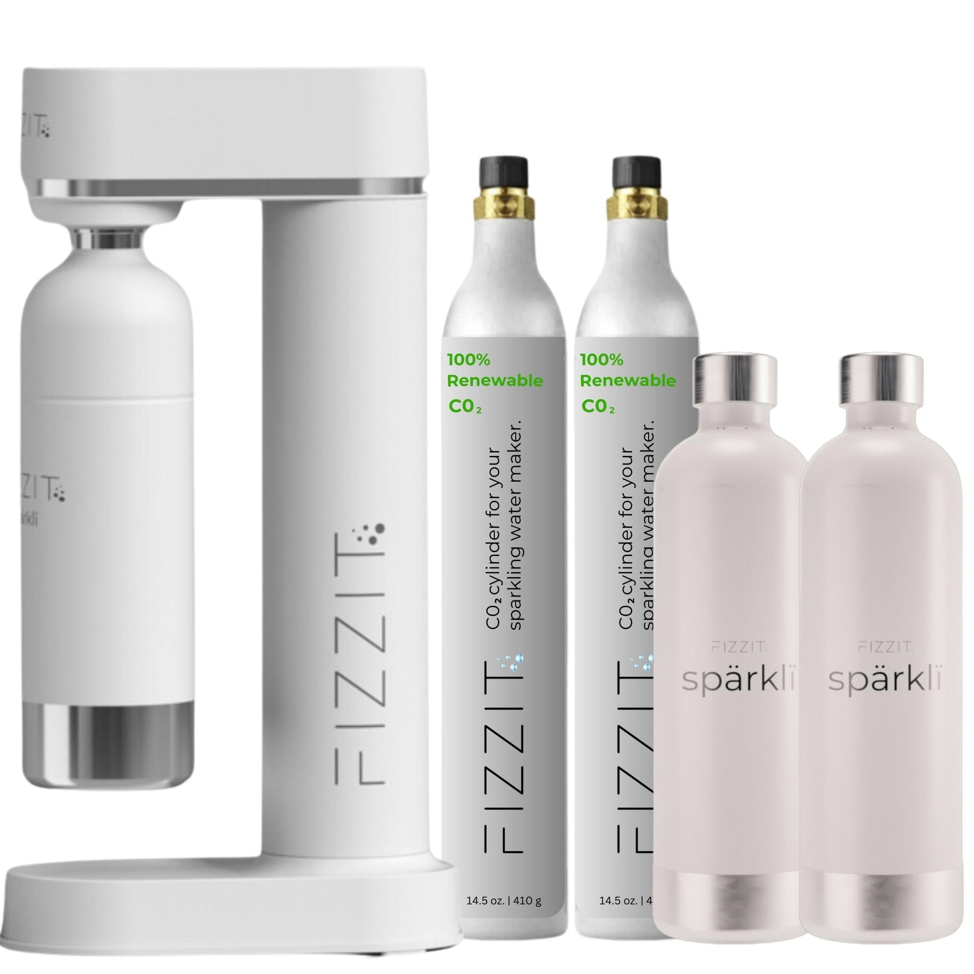 Máquina para hacer agua con gas FIZZIT Sparkli con 2 bombonas y ...