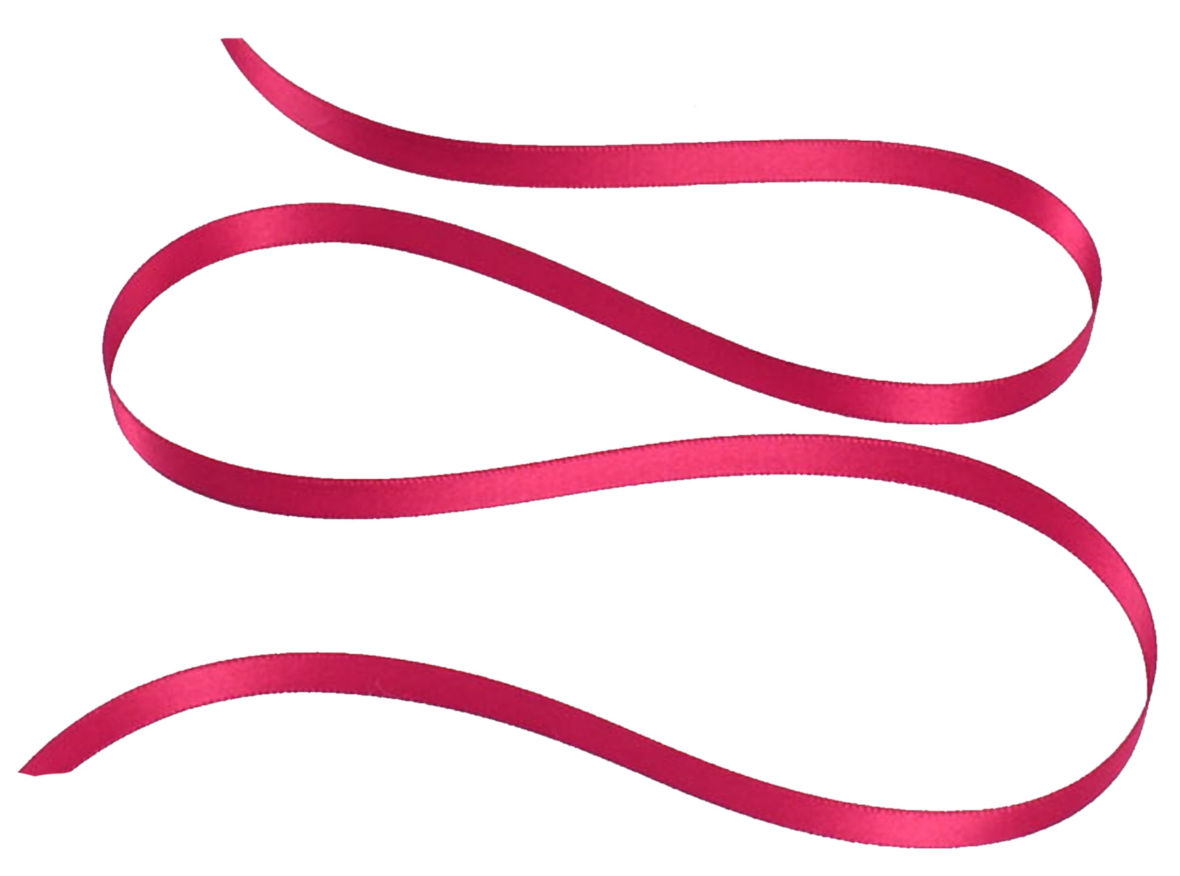 1/8" Double Face Satin Ribbon 100 yards - Hot Pink - Walmart.com