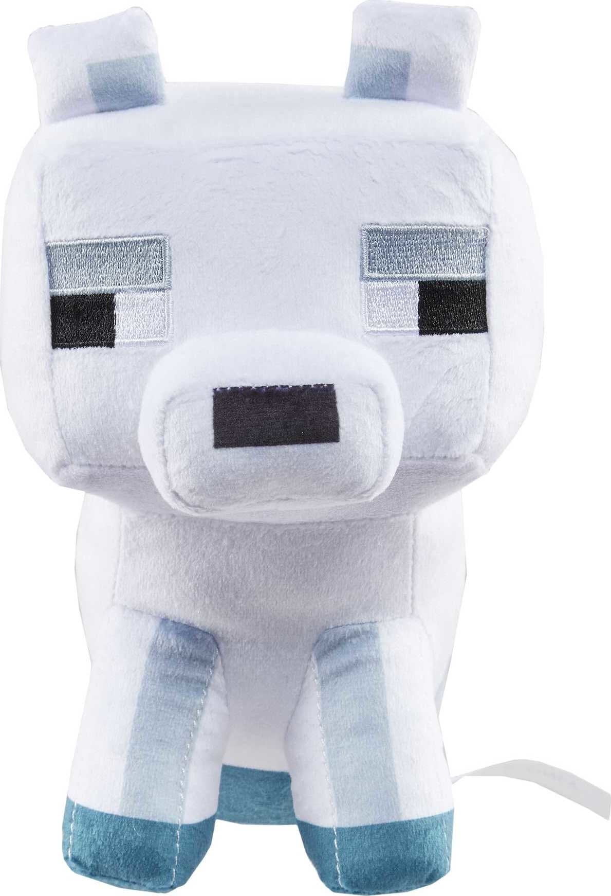 Minecraft Basic Arctic Fox Plush, Video-Game Character Soft Doll ...