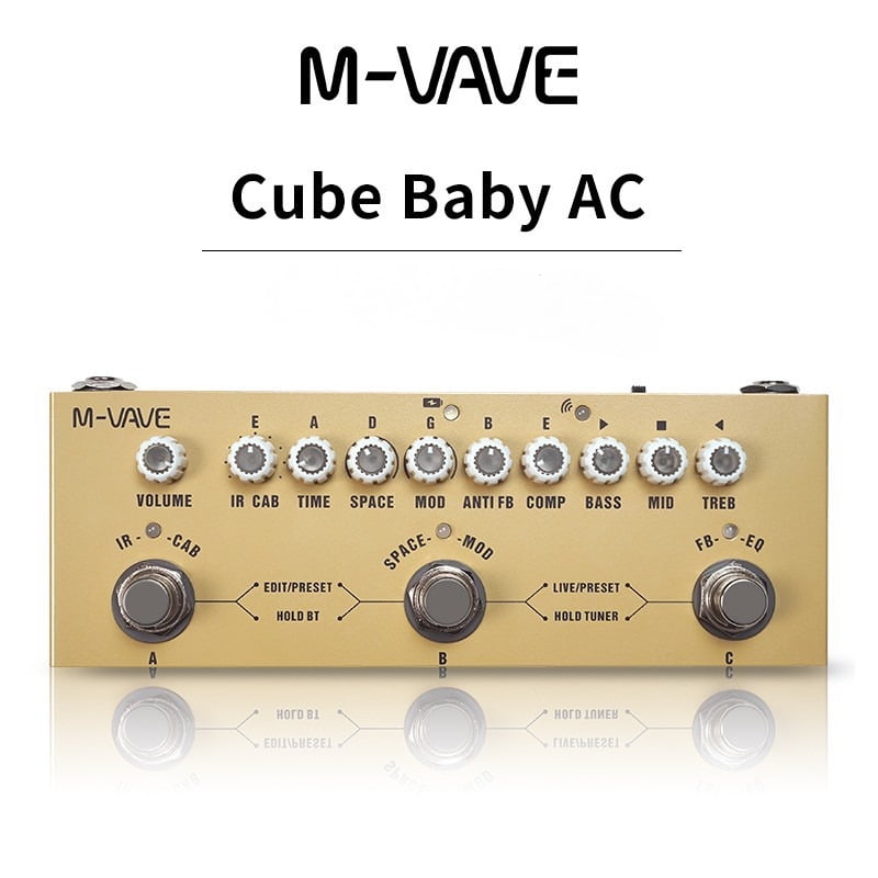Pedal de Efeito Multi Delay M-vave Cube-Baby AC Creme | Walmart en línea