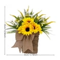 Artificial Sunflower Hanging Basket Wall Decor with Rattan Style for ...