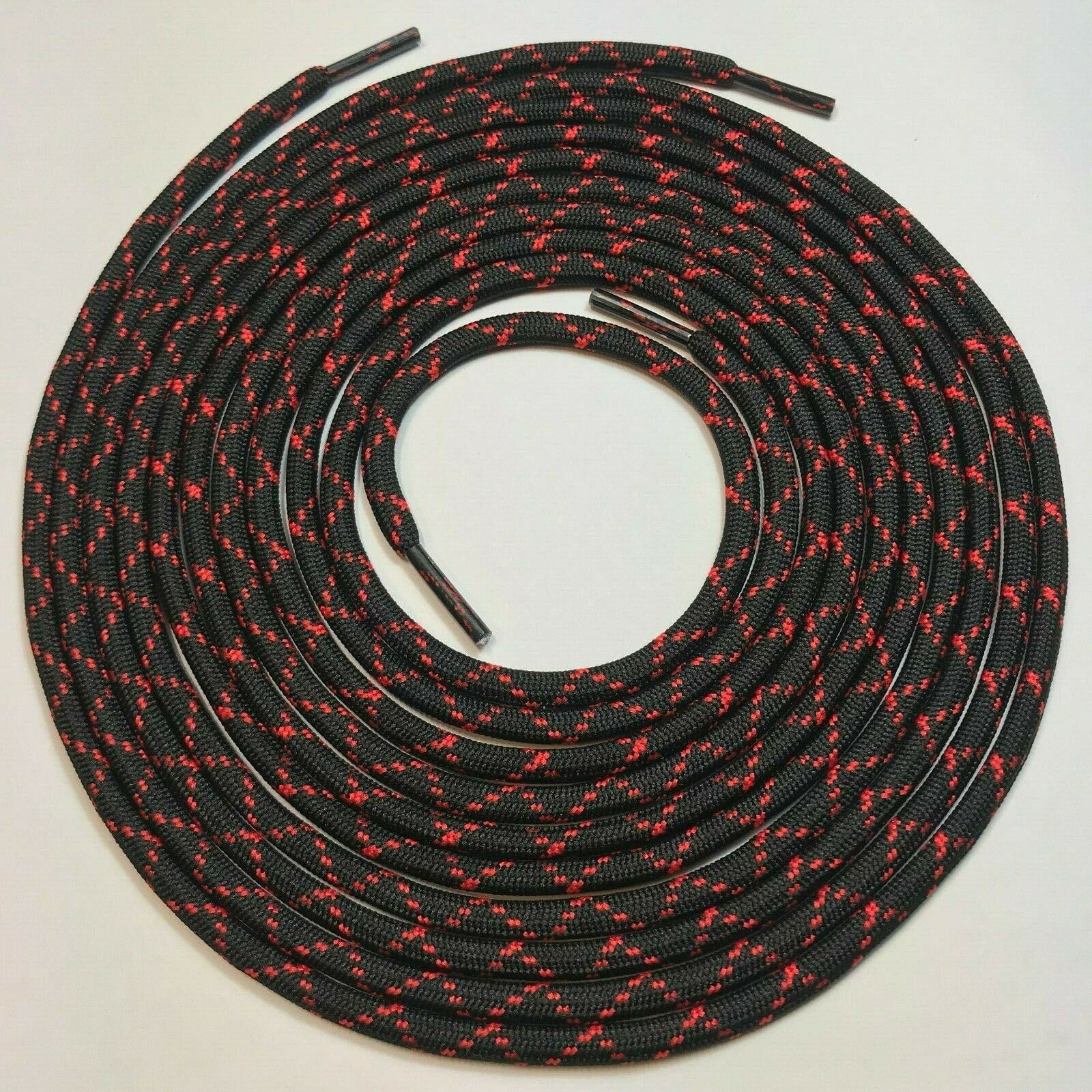 2 Pairs Heavy Duty Black Red Spot Boot Laces Shoelaces Strings ...
