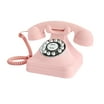 TelPal Antique Desk Base Analog Pink Retro Corded Landline Phone for ...