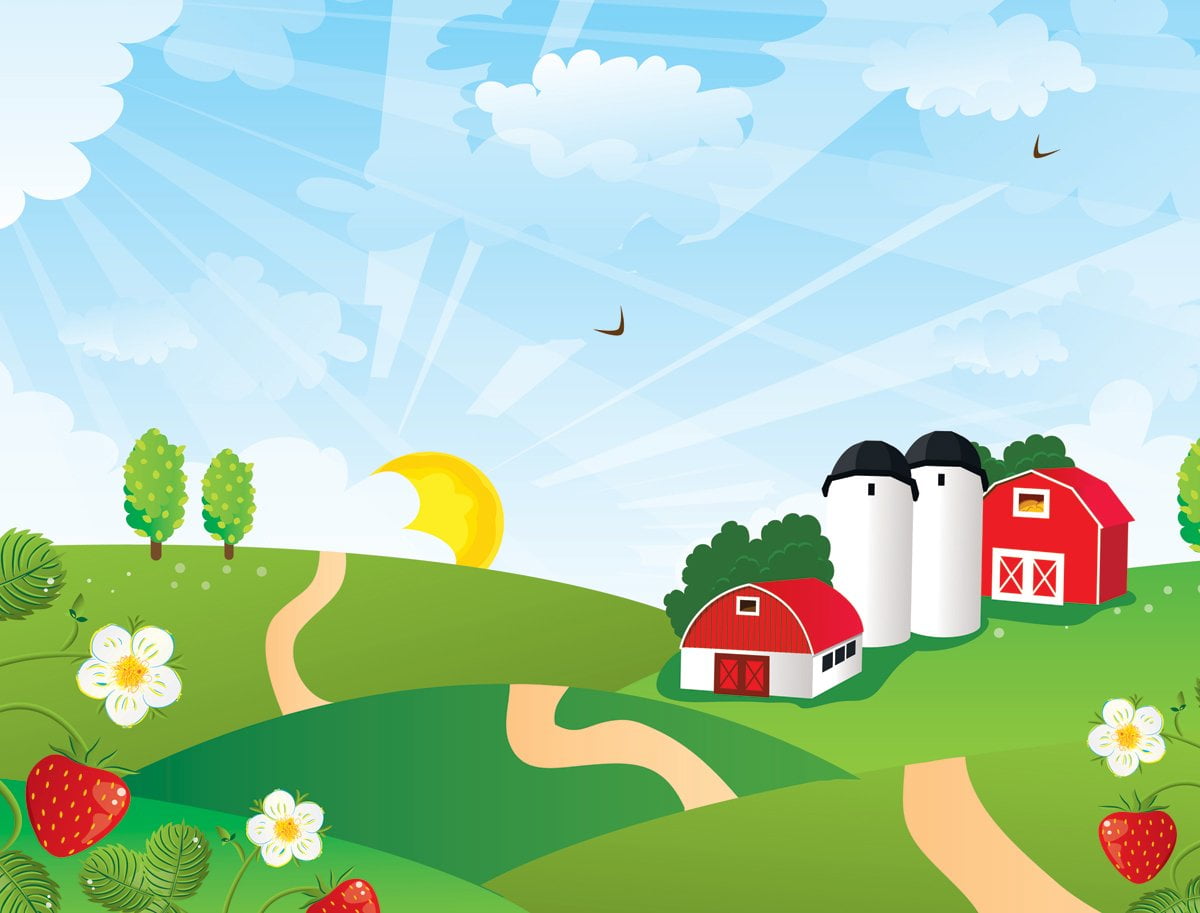 JPLondon PMUR2066 Peel&Stick Wall Decal Happyland Americana Farm ...