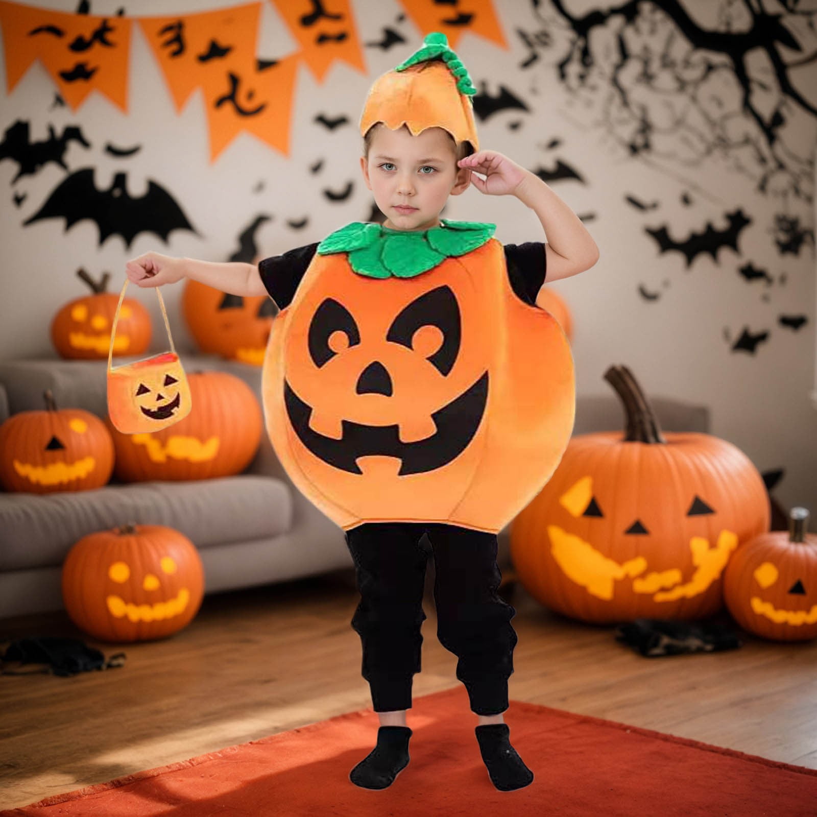 Click here for Hhspeishii Halloween For Kids - Toddler Pumpkin Ou... prices