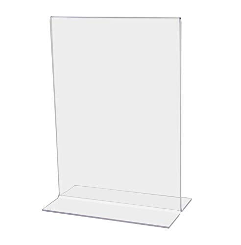 deflect-o Classic Image Stand-Up Two-Sided Desktop Sign Holder Plastic ...