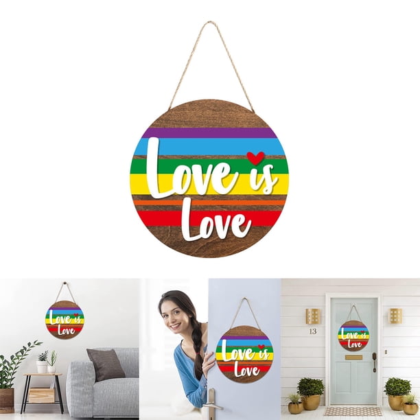 HomeNest Rainbow Door Welcome Sign Wooden Farmhouse Home Sign Door Sign ...