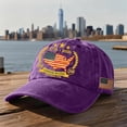 US 250th Anniversary Baseball Cap, Distressed Washed Cotton Patriotic ...