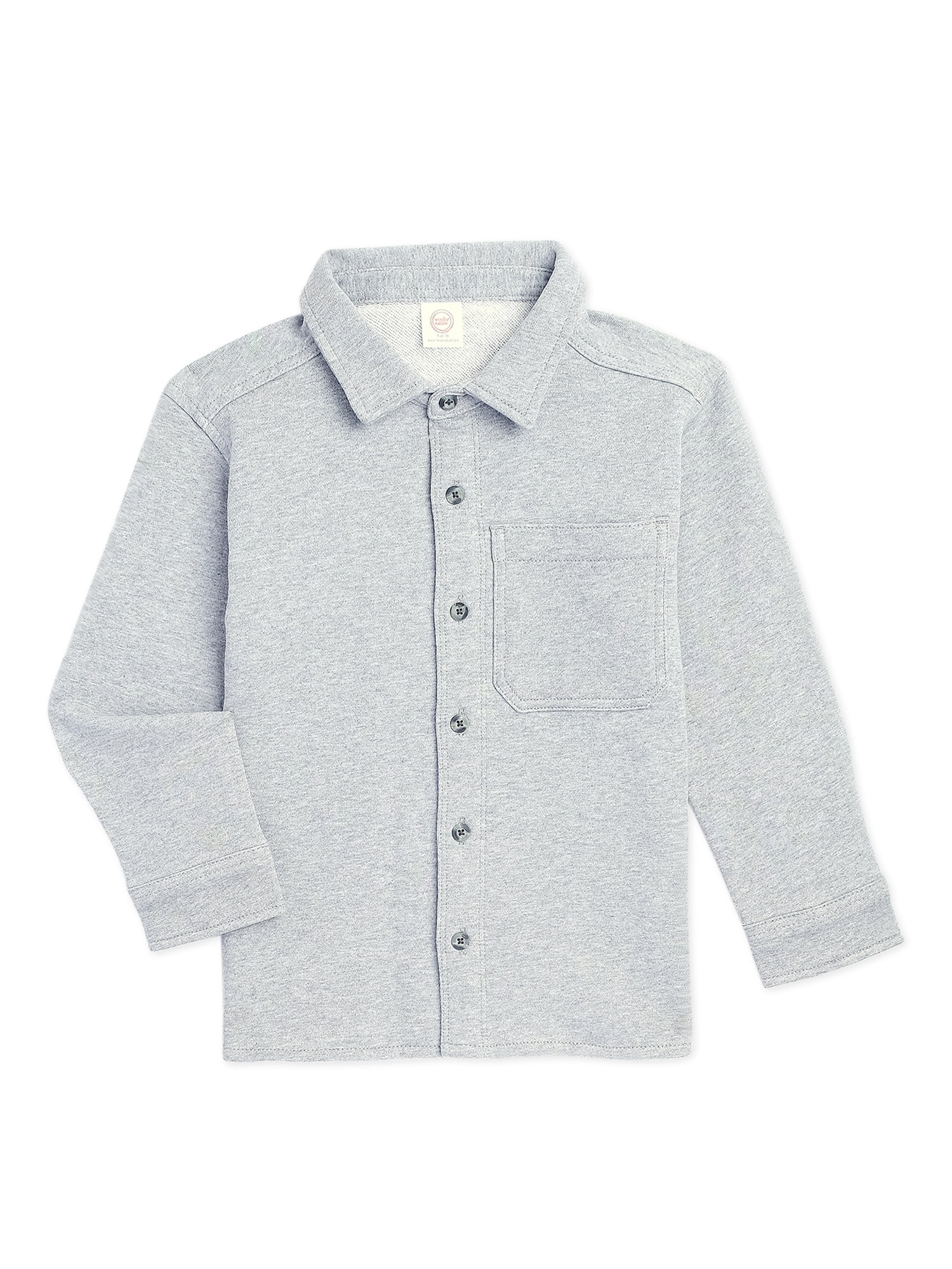 Wonder Nation Boys Long Sleeve Shacket, Sizes 4-18 & Husky - Walmart.com