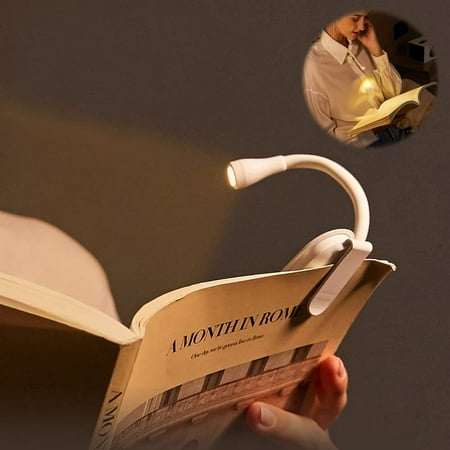 White Rechargeable Reading Light, Bed Reading Light, Portable Book ...
