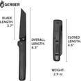 Gerber Pledge Knife, Grey, Plain Edge, Reverse Tanto Blade - Walmart.com