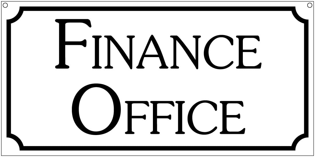 Finance Office- 6x12 Aluminum retro work home Advertising sign ...