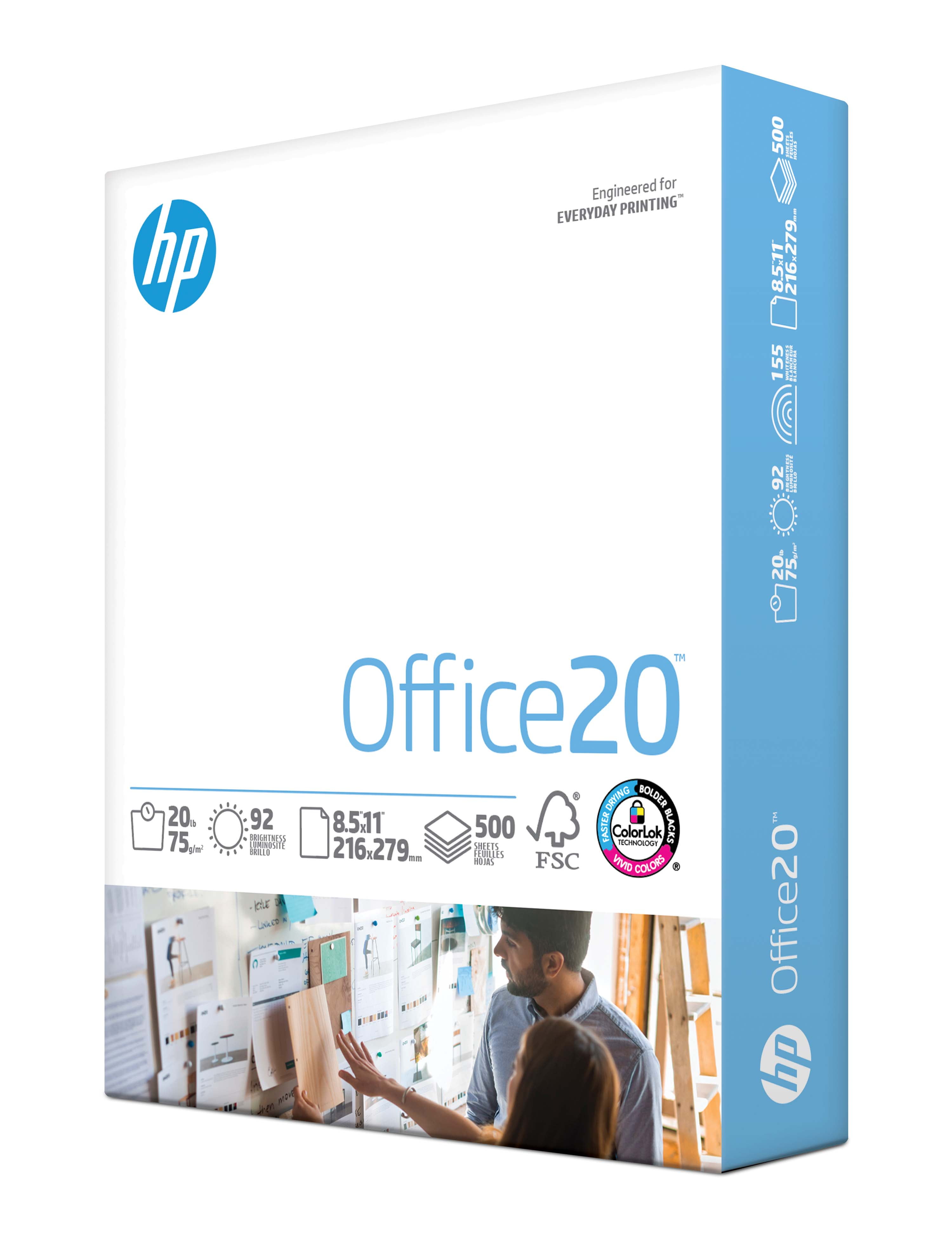 HP Printer Paper, Office 20lb, 8.5x11, 1 Ream, 500 Sheets - Walmart.com