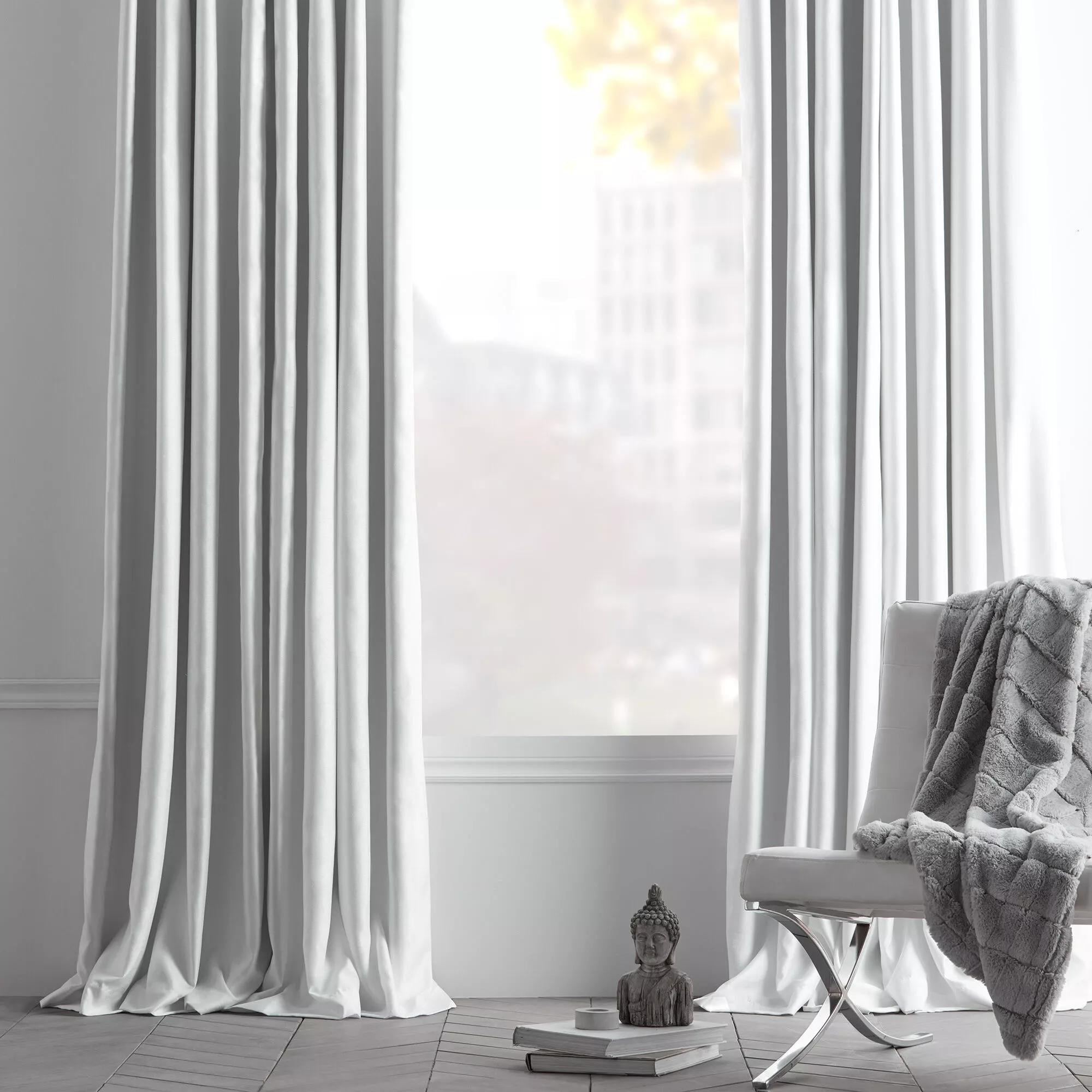 Click here for Bouclair White Empire Blackout Curtain 52x84 In (1... prices