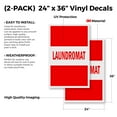 Laundromat (2-PACK) 24" x 36" Vinyl Decals | Sign Insert Peel & Stick ...