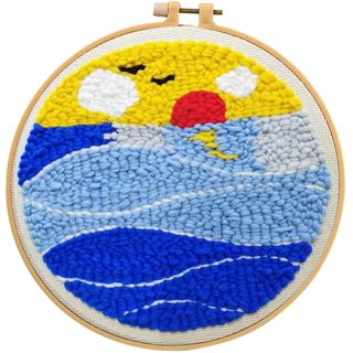 Maydear Punch Needle Starter Kit for Beginner Cartoon Rug Hooking ...