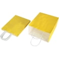 100 Pack 8x4.75x10 Inch Medium Yellow Kraft Paper Bags with Handles ...