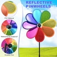 2-Pack Flower Wind Spinner Sparkly Lawn Pinwheels, 28.3 Inch Plastic ...