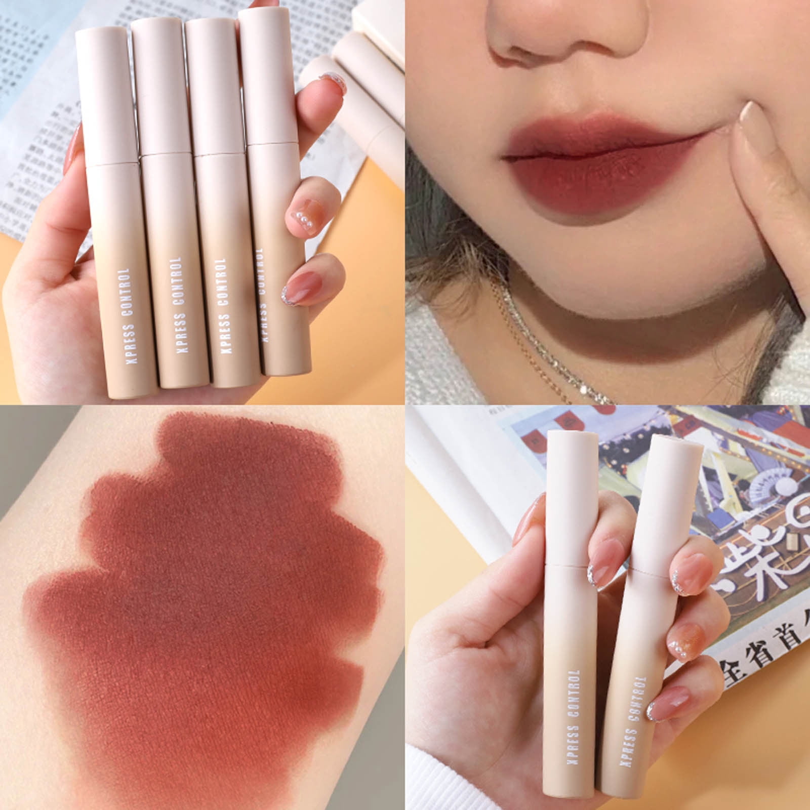 Kokovifyves Makeup on Sale under $5 White Brown Gradient Tube Soft ...