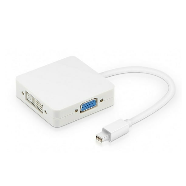 SGEYR Mini Display Port to HDMI DVI VGA Adapter DP 3 in 1 Audio Adapter ...