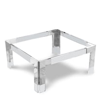 Meridian Furniture Casper Squared Glass Top Coffee Table in Chrome ...