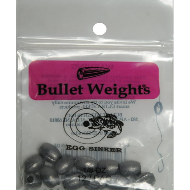 Bullet Weights® Egg Sinker 1/8 Oz. 12 sinkers - Walmart.com