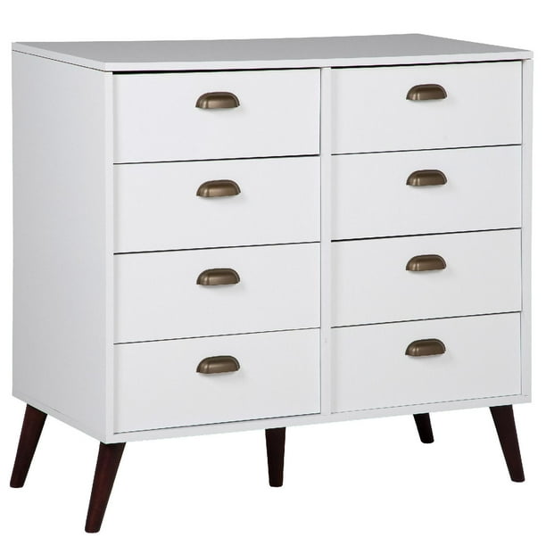 Mueble Cajonero Comoda Organiador Ropa 8 Cajones 90cm Blanco blanco ...