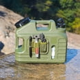 13L Large Capacity Camping Water Jug with Spigot, Food Grade PE Hiking ...