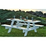 Dura-Trel Backyard Outdoor Lightweight 96-Inch Picnic Table with ...