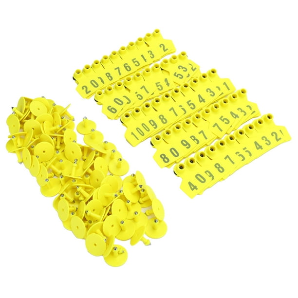 Farm Livestock Ear Tag,No.001‑100 Farm Pig Ear Farm Pig Ear Tag Ear Tag ...