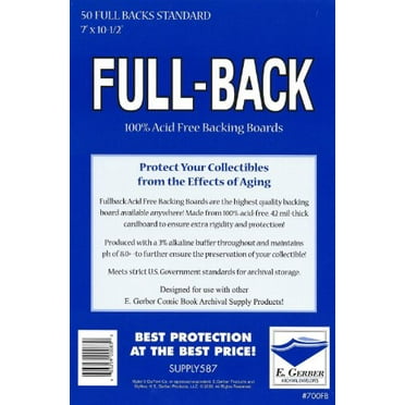 BCW Silver Comic Book Backing Boards, 100 Pack for Art and Bag Storage ...