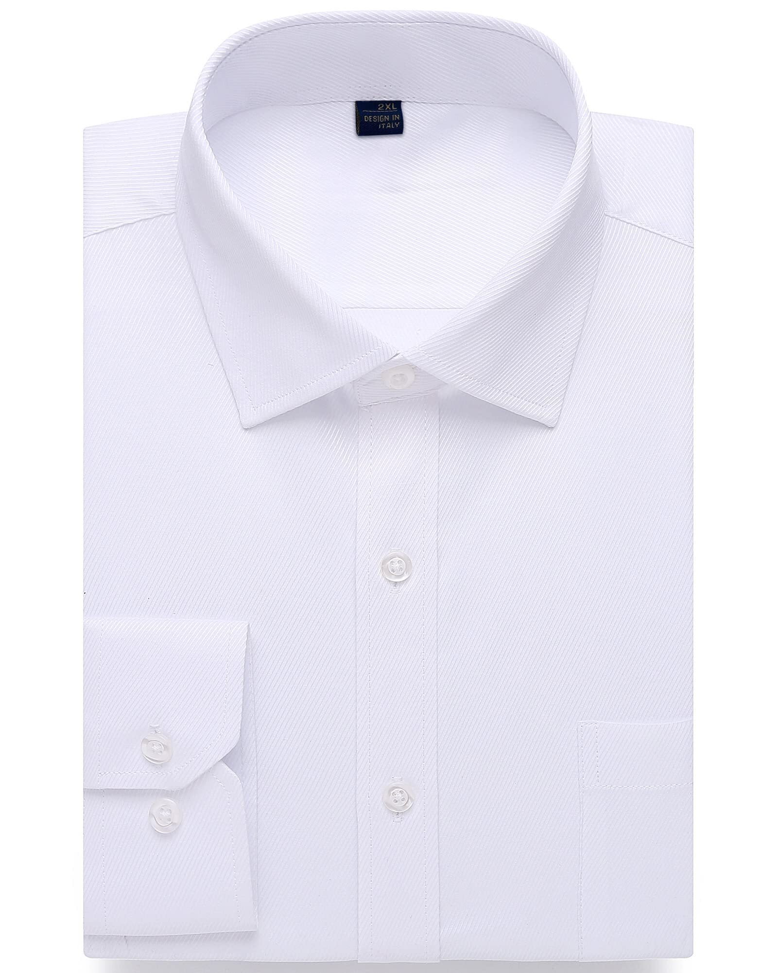 Alimens & Gentle Mens Basic Business Dress Shirts Long Sleeve Button ...