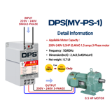 DPS Used for 0.5HP(0.4kW) 1.5A Motor, Single to 3 Phase Converter, MY ...