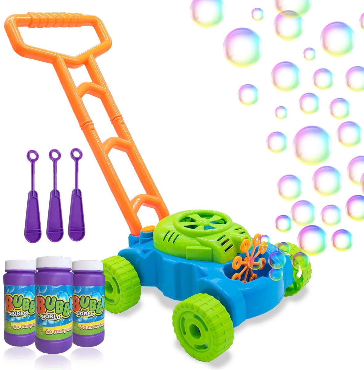 JoyX Bubble Mower For Toddlers Kids Bubble Blower Machine Lawn Games 