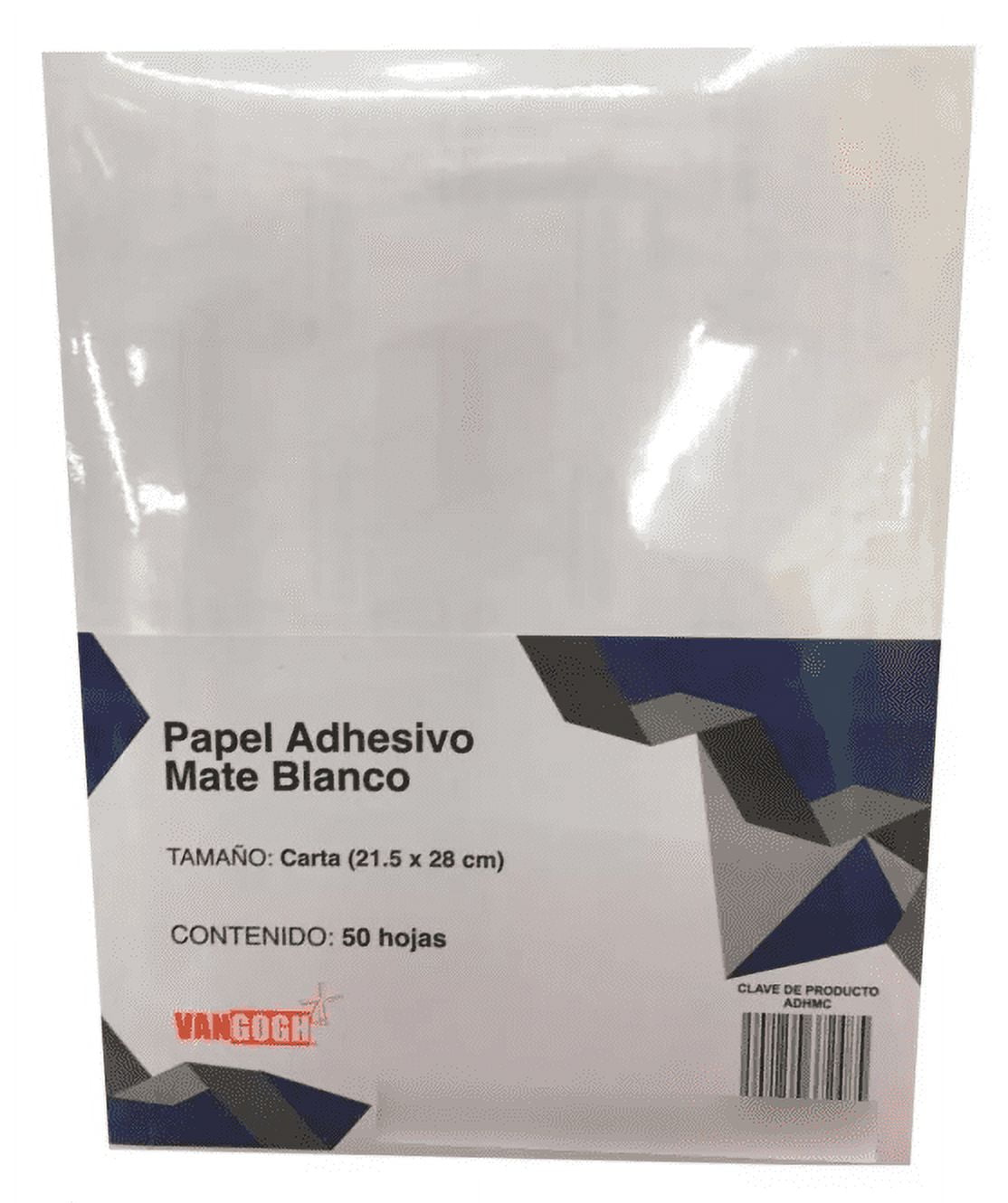 Papel Adhesivo Mate Blanco 50 Hojas FARVISAN VAN GOGH Tamaño 21.5 X 28 ...