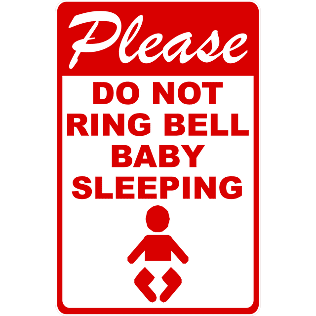 Please Do Not Ring Bell Baby Sleeping Sign - Walmart.com