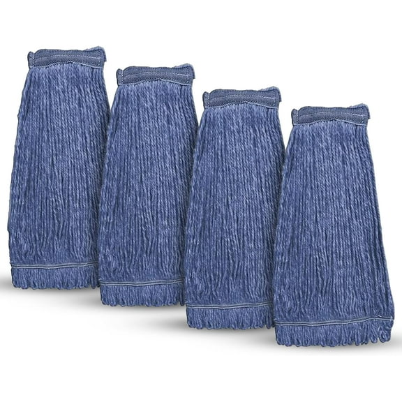 20oz Heavy Duty Cleaning Mop Head Replacement - 4 Pack - Commercial ...