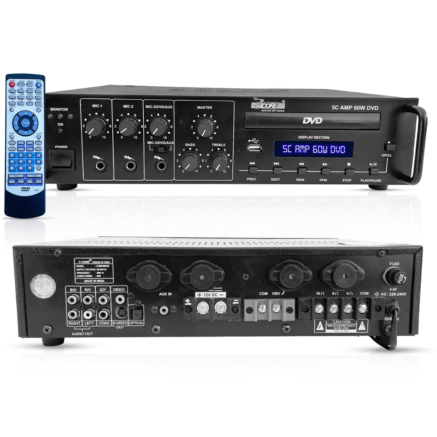 5 Core Professional Paging Amplifier 600W High Powered AMP, 12V, 3 ...