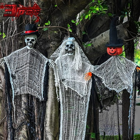 NIDUYONG 3 Pack Halloween Hanging Grim Reapers Decorations, 60 Inches ...