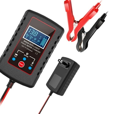 NEXPEAK 10-Amp Car Battery Charger, 12V and 24V Smart Fully Automatic ...