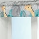 Bedtime Originals Mighty Jungle Gray Elephant/Giraffe Window Valance ...