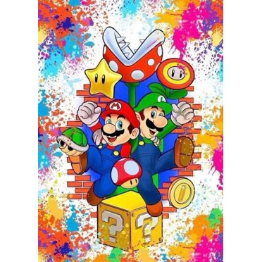 "Super Mario 5D Diamond Painting Kits for Adults & Young Children, Full ...