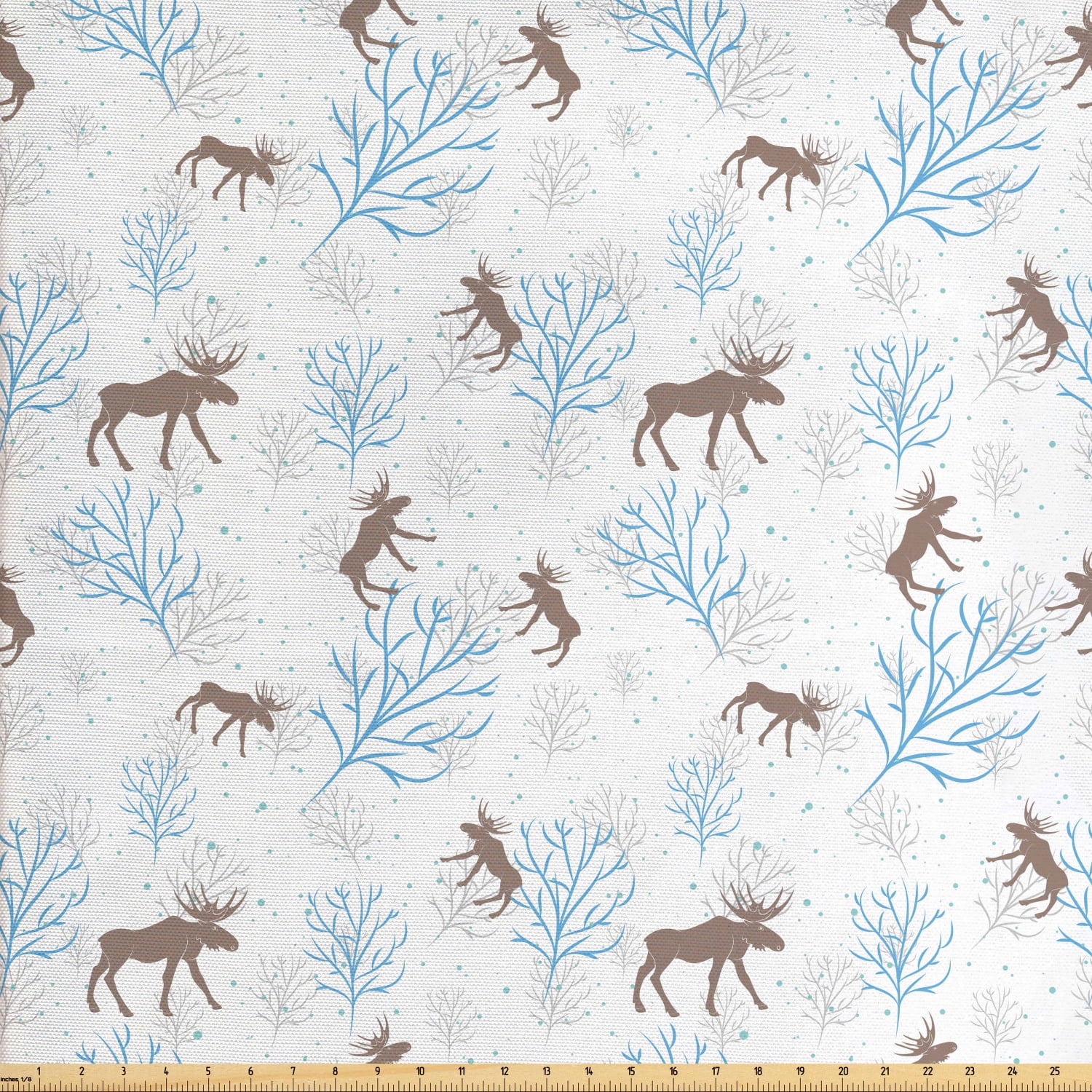 Visual Arts Craft Supplies & Tools Fabric 1 yard Holiday Pattern Moose ...